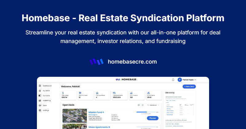 Investor Relationship Management Purpose-Built for Real Estate | Homebase